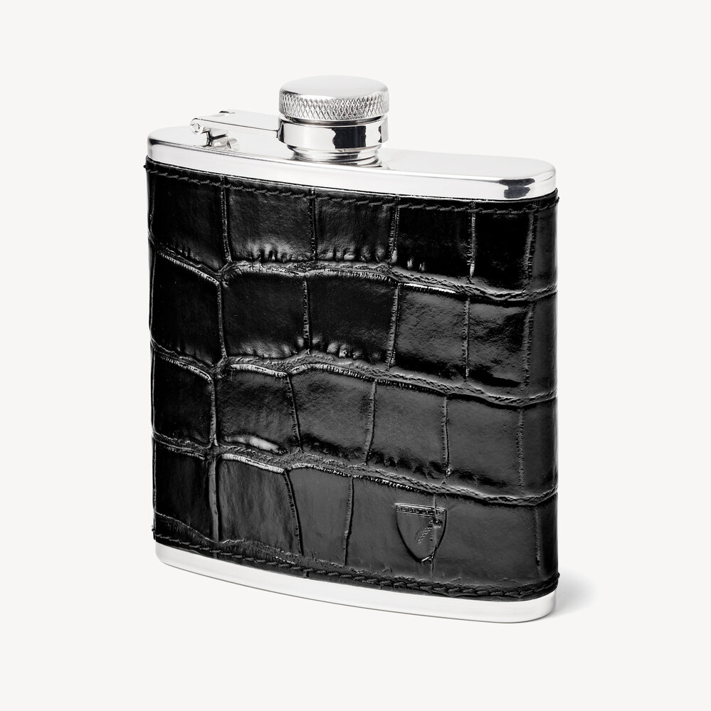 Luxury Leather Hip Flasks with Free Personalised Engraving | Aspinal