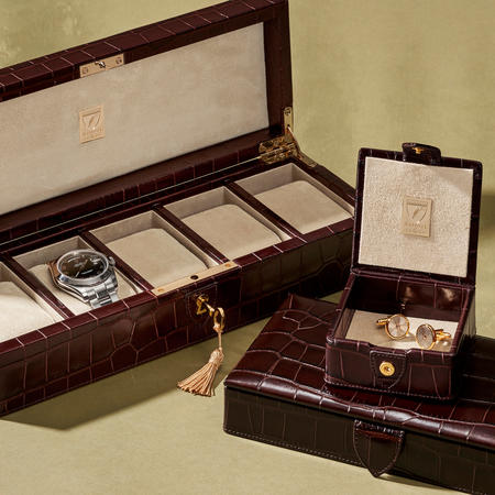 Leather Cufflink and Watch Boxes | Aspinal of London