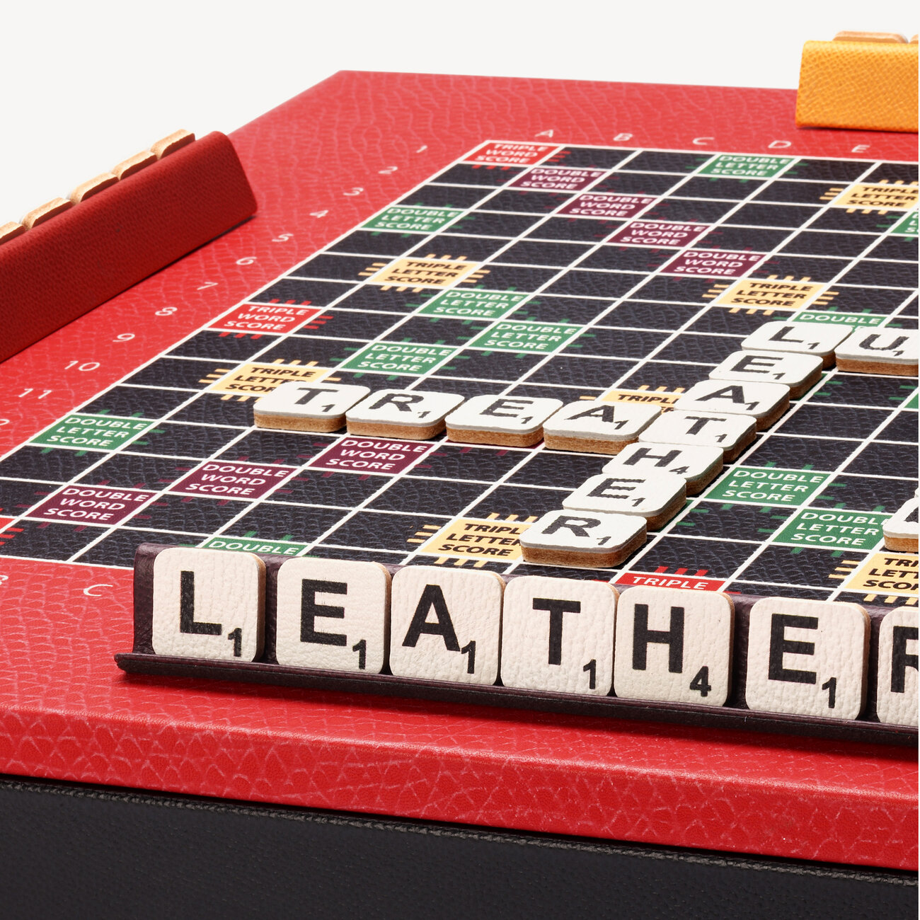 Scrabble Set in Red Jewel Calf | Aspinal of London