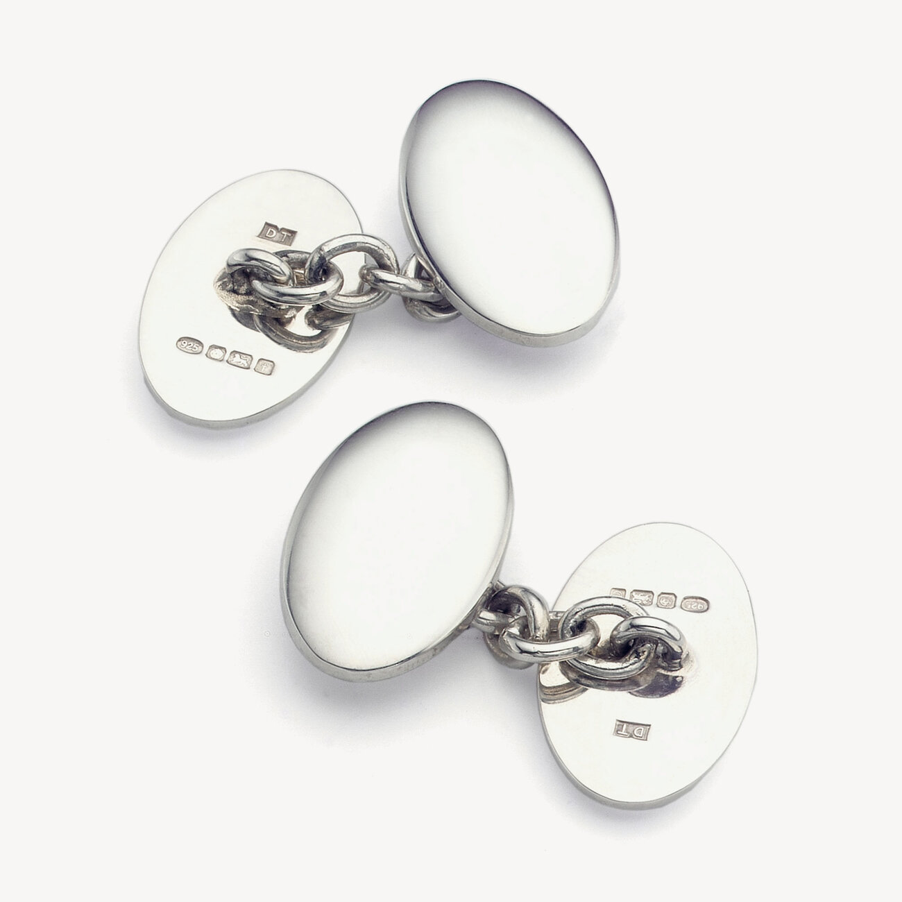 Double Domed Sterling Silver Cuff Links | Aspinal of London
