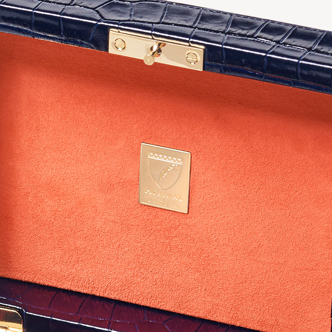 Bijou Jewellery Box in Navy Floral Hand Embroidery | Aspinal