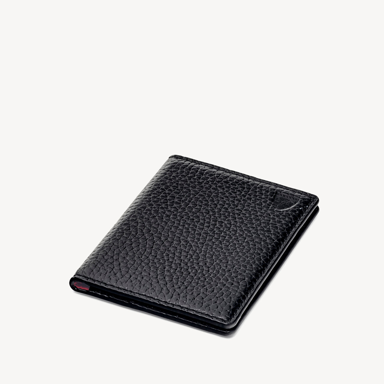 ID & Travel Card Case in Black Pebble | Aspinal of London
