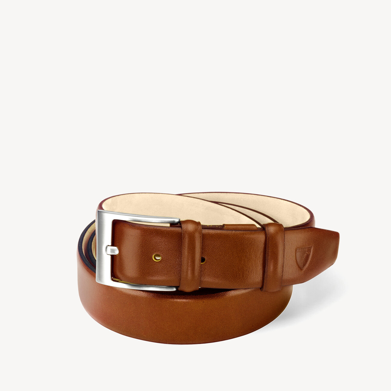 Men's Cognac Brown Leather Belt | Aspinal of London