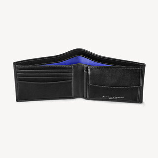 Billfold Coin Wallet in Smooth Black | Aspinal of London
