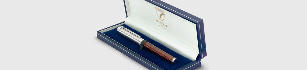 Engraved Silver & Leather Pens | Personalised Pens | Aspinal