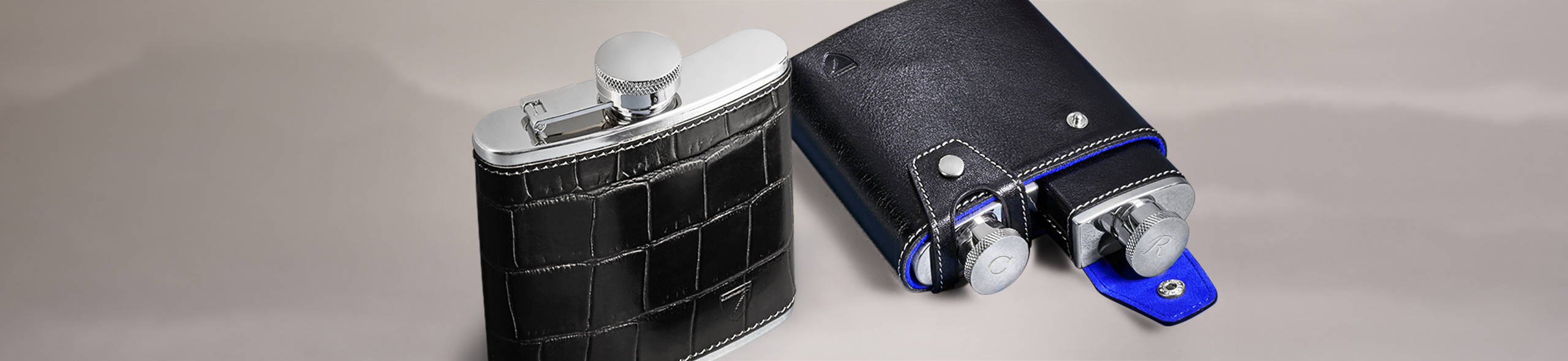 Leather Hip Flasks | Personalised & Engraved Hip Flasks | Aspinal