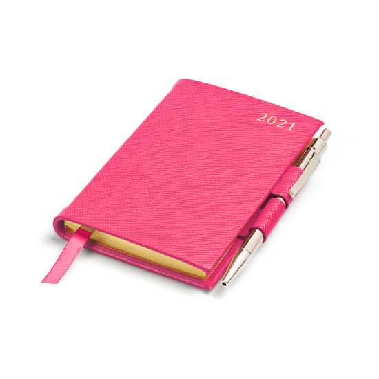 2021-pink-saffiano-mini-pocket-diary-pen-aspinal