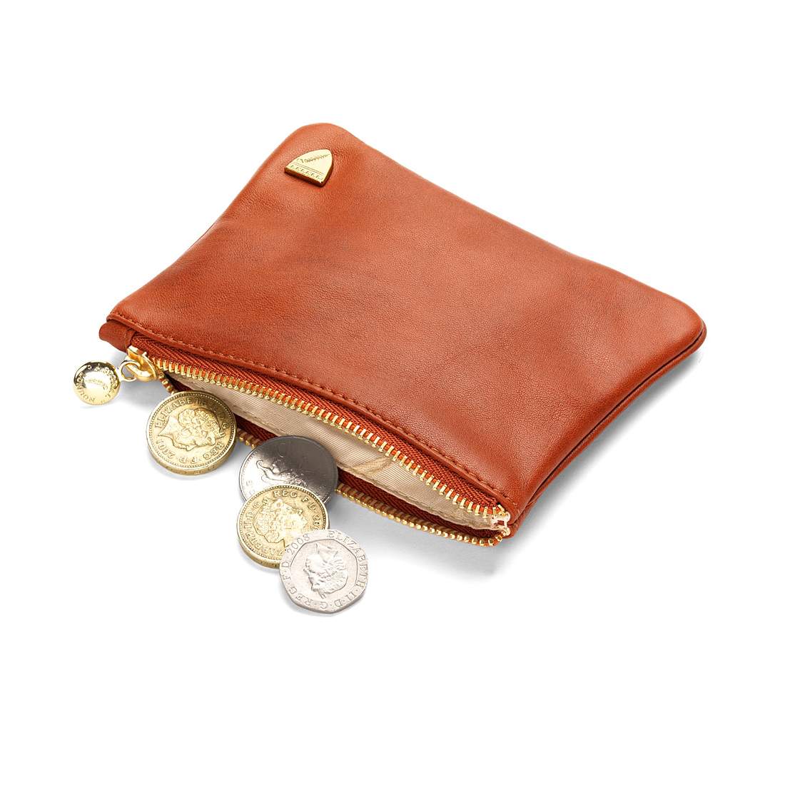 Mini Coin Purse in Tan | Aspinal of London